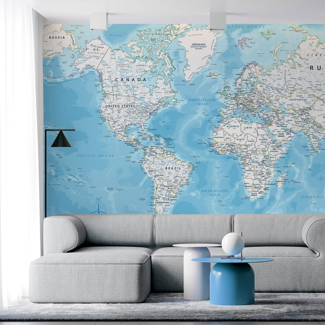 Digital Educational World Map Download Perfect for Prints and Decor ...