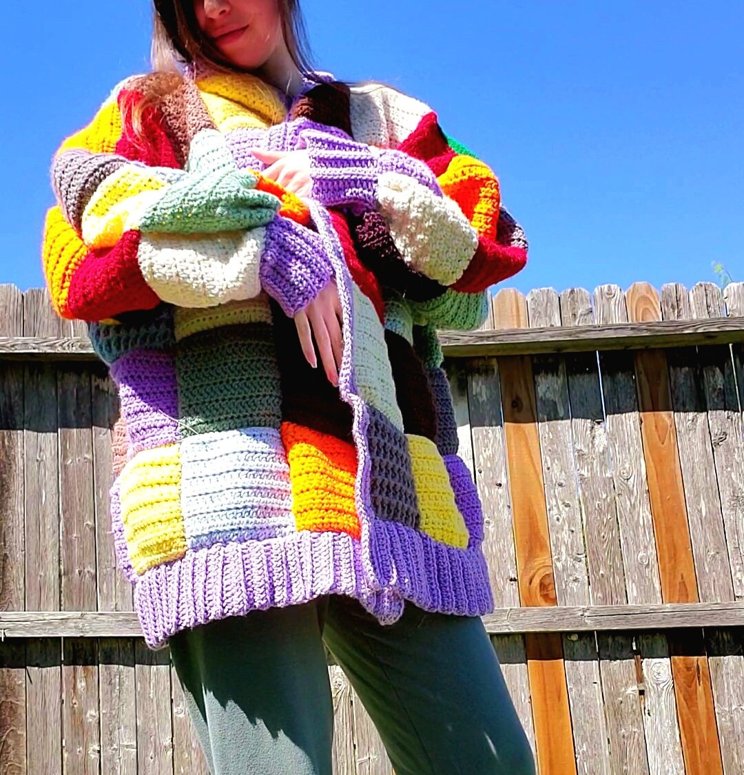 The Patchwork Cardi of Many Colors - Etsy