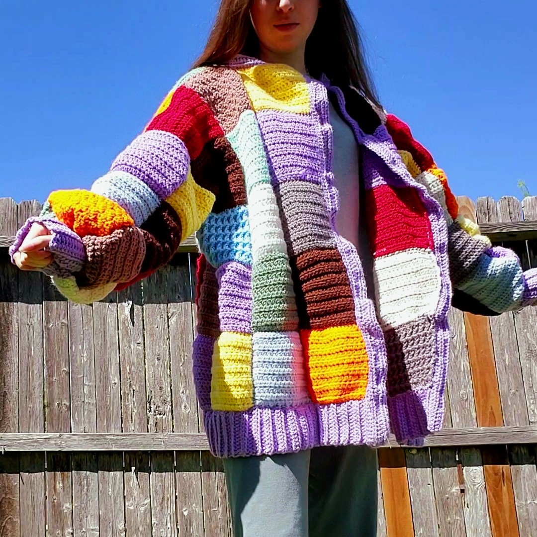 The Patchwork Cardi of Many Colors - Etsy