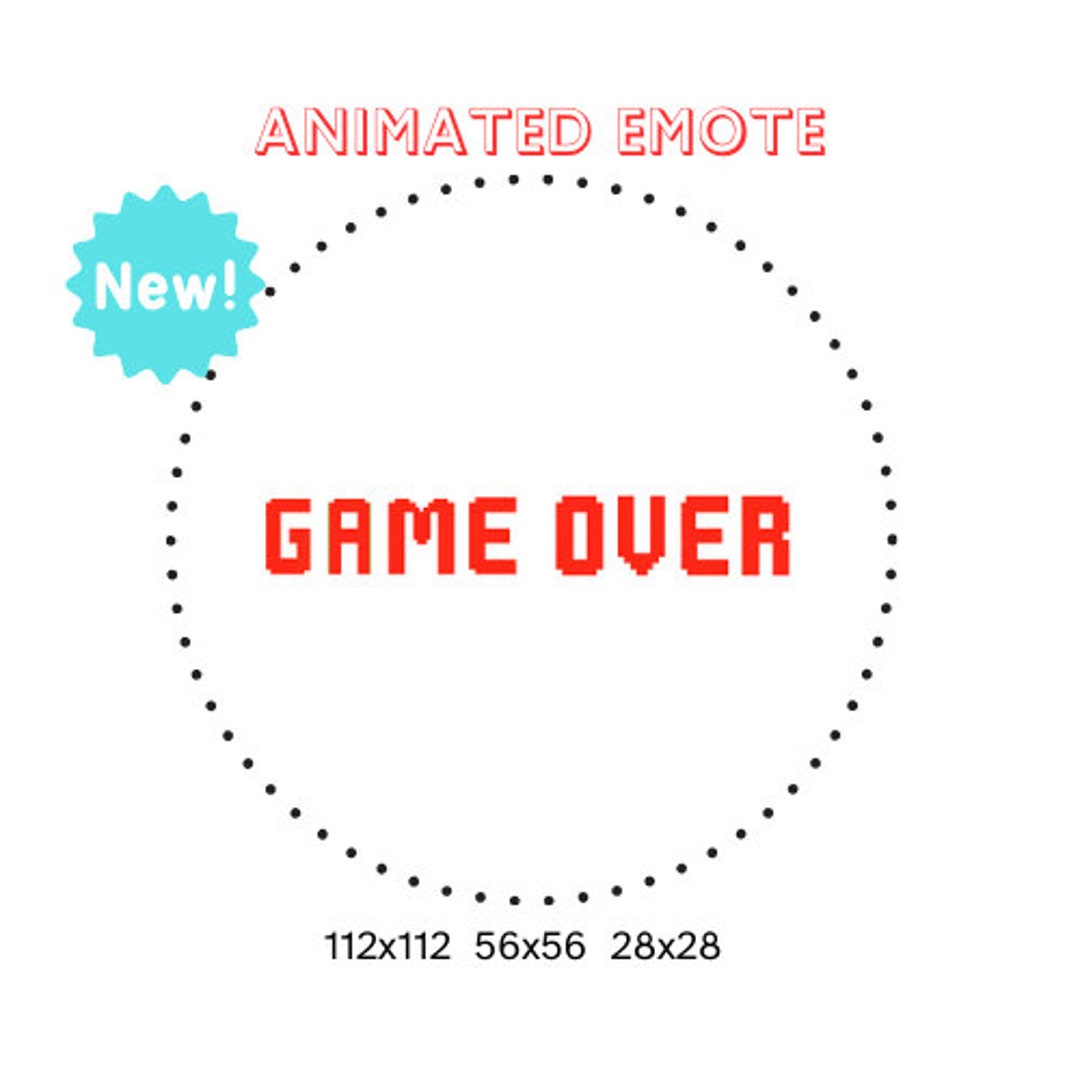 Game Over Animated Emote - Etsy