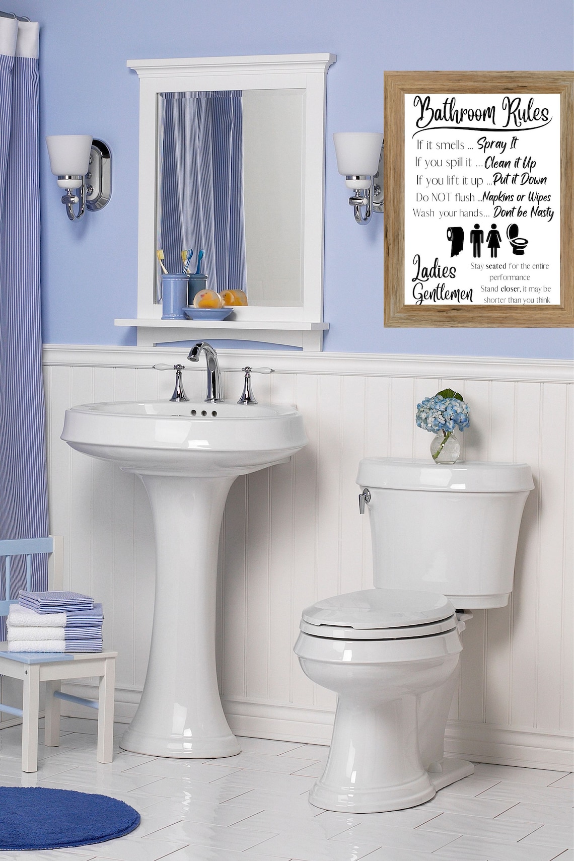 Bathroom | Restroom Rules SIGN for Guest - Editable - DIGITAL ...