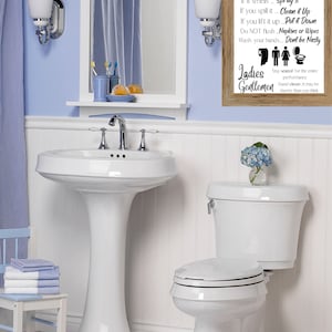 Bathroom | Restroom Rules SIGN for Guest - Editable - DIGITAL ...