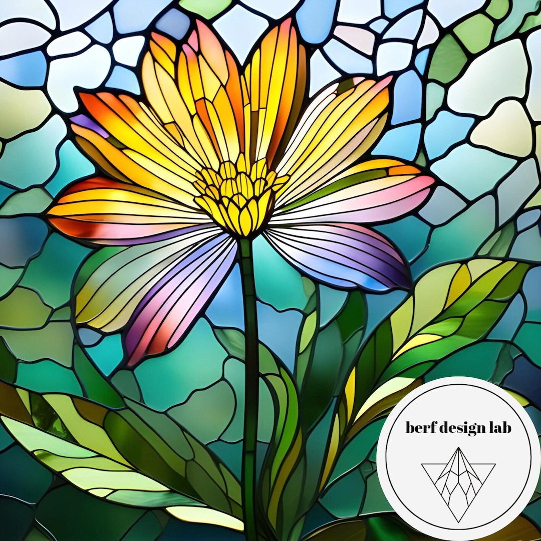Stained Glass Template Stained Glass Pattern Flower Stained Glass ...