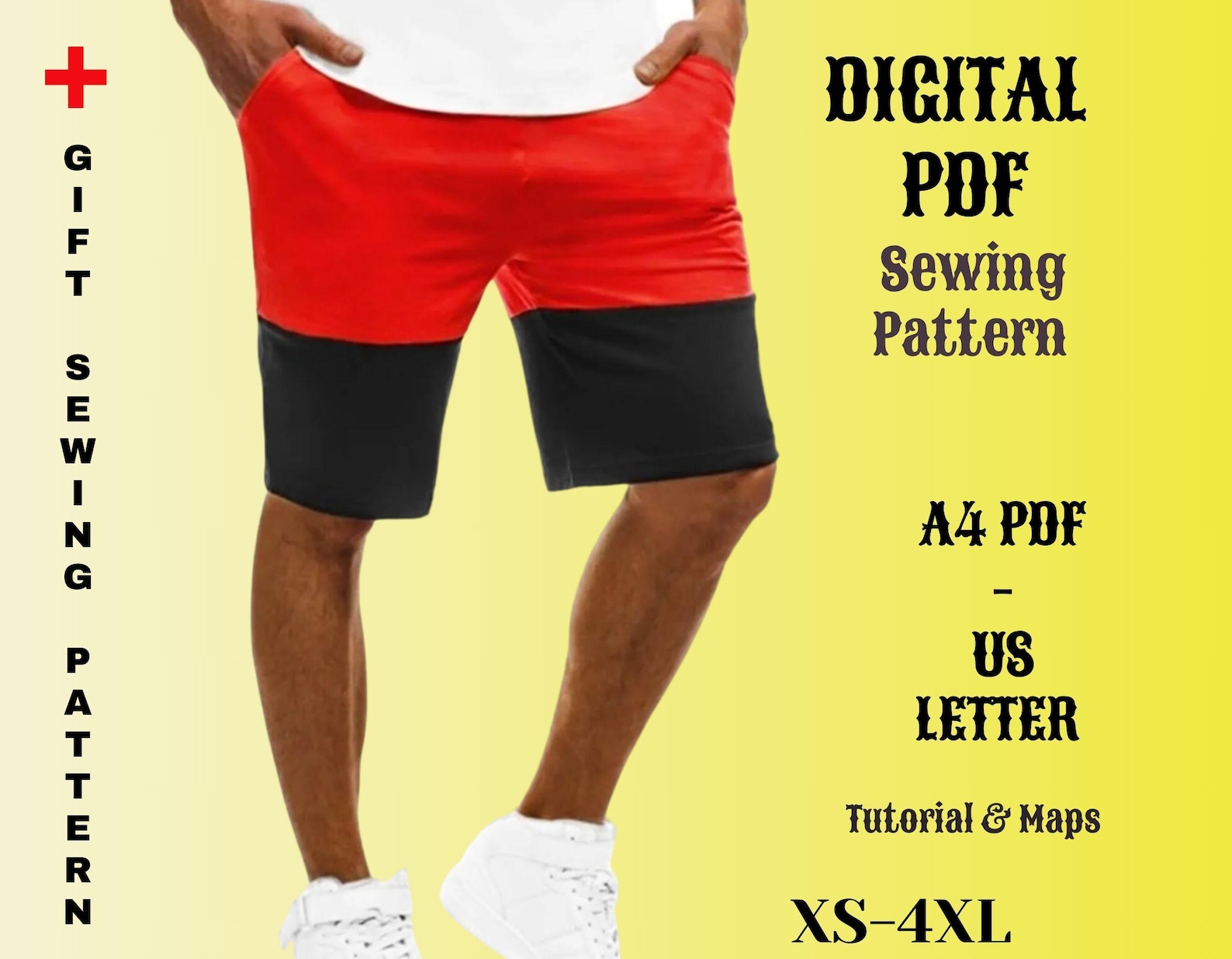 Shorts Sewing Patterns for Men, Shorts Sewing Pattern, Easy Sewing ...