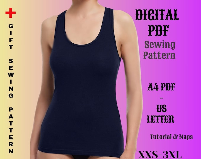 Free Spirit Tank Sewing PDF Pattern by Patterns for Pirates Sizes Xxs ...