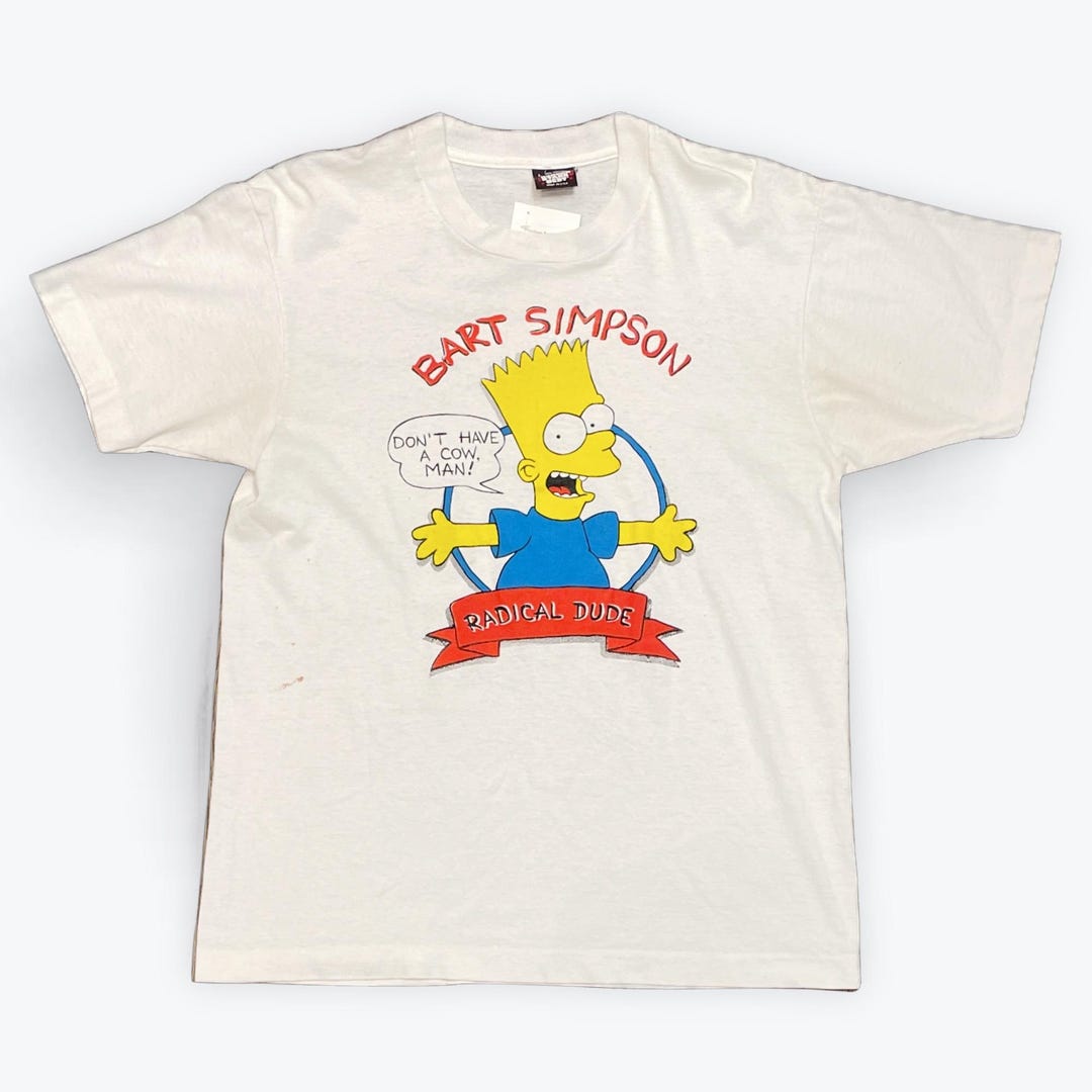 L Vintage Bart Simpson Radical Dude T - Etsy