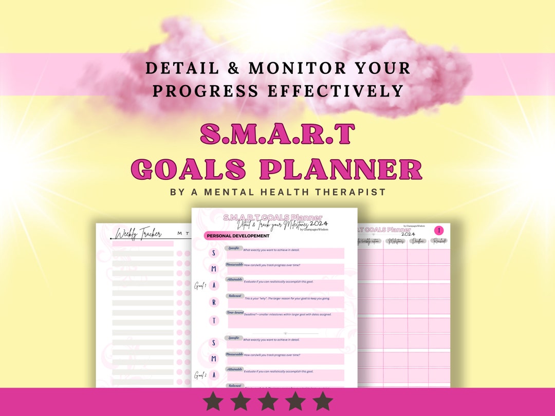 Goal Planner BUNDLE, 2024 Goals Tracker, SMART Goal Setting Kit, New ...