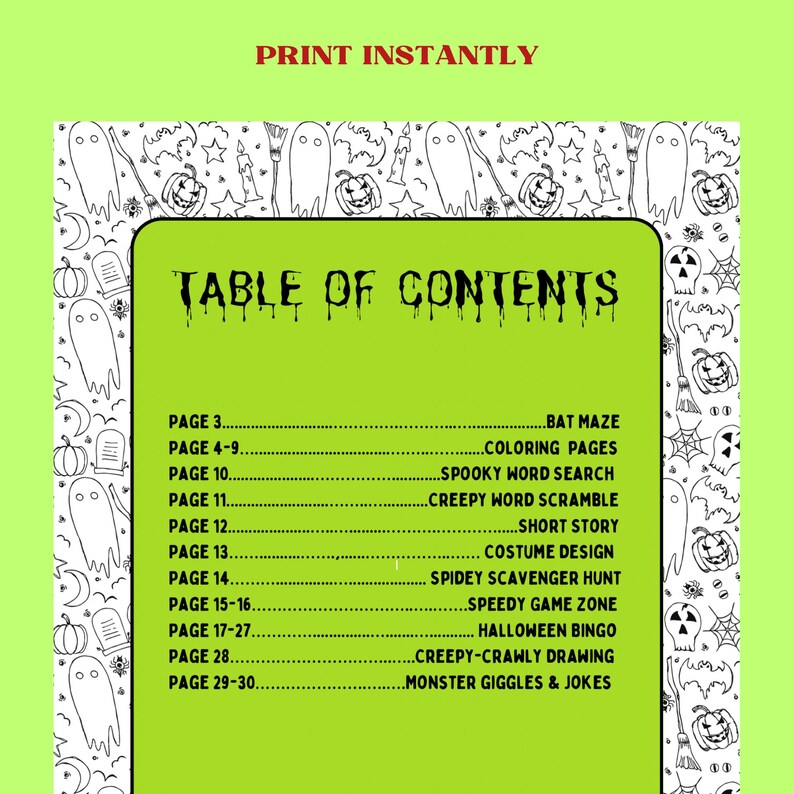 Halloween Activity Bundle for Kids | Printable Games, Bingo, Mazes ...