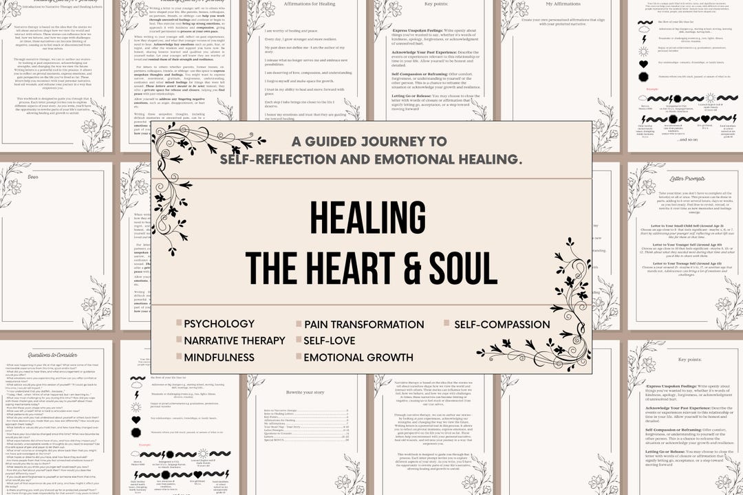 Emotional Healing Workbook | Narrative Therapy, Self-reflection ...