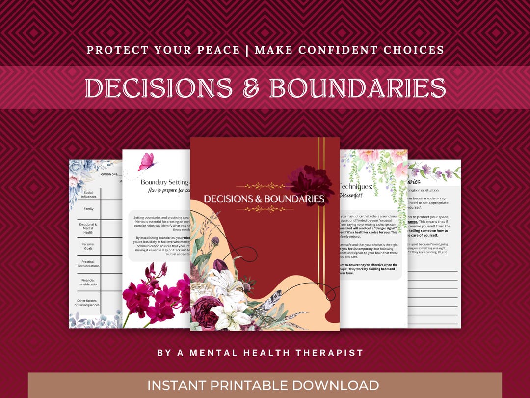 Decisions and Boundaries Workbook | Clarity, Confidence and Control ...