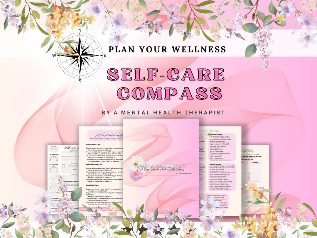 Self-care Guide & Wellness Workbook | Mindfulness Therapy Tools ...