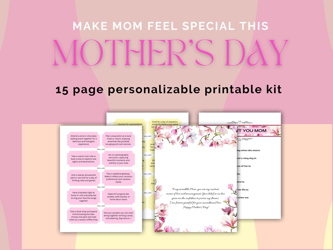 ALL ABOUT MOM | Mother's Day Kit | Cards, Vouchers, Date Ideas ...