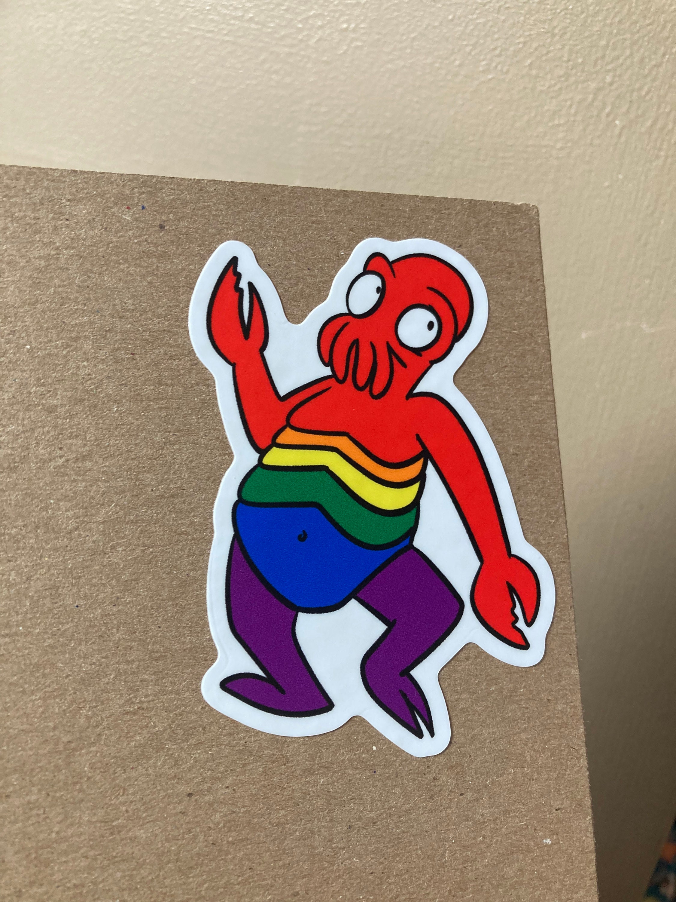 Gay Pride Zoidberg Sticker - Etsy