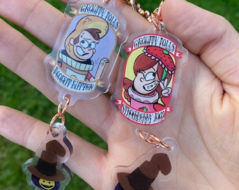 Gravity Falls Dipper & Mabel Acrylic Keychain - Etsy