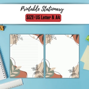 Printable Stationary Bundle, Printable Letter Writing Paper, Printable ...