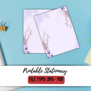 Printable Stationary Bundle,printable Stationery Lined Paper, Printable ...