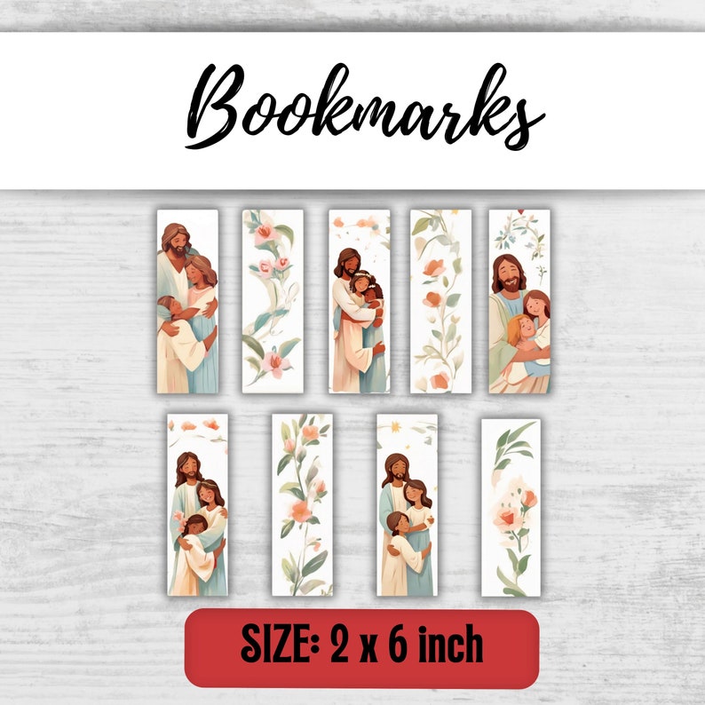 Jesus Printable Bookmarks, Baptism Printable Bookmarks Favor, Book of ...