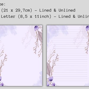 Printable Stationary Bundle,printable Stationery Lined Paper, Printable ...