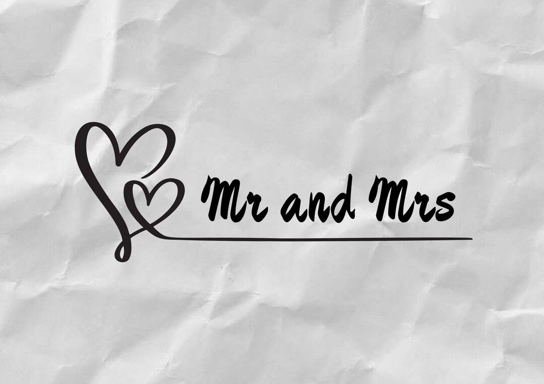 Mr and Mrs SVG Cut File - Elegant Design for Wedding Crafts, PNG, PDF ...