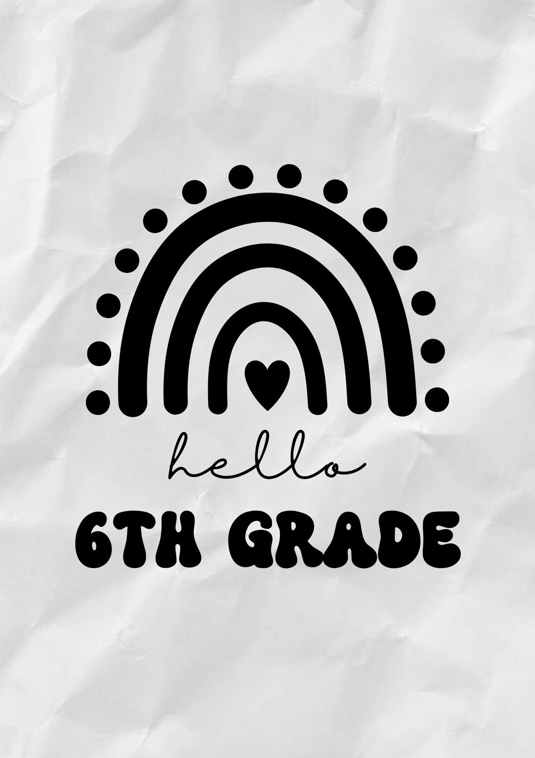 Hello 6th Grade SVG - Back-to-school Design, Instant Download, Digital ...