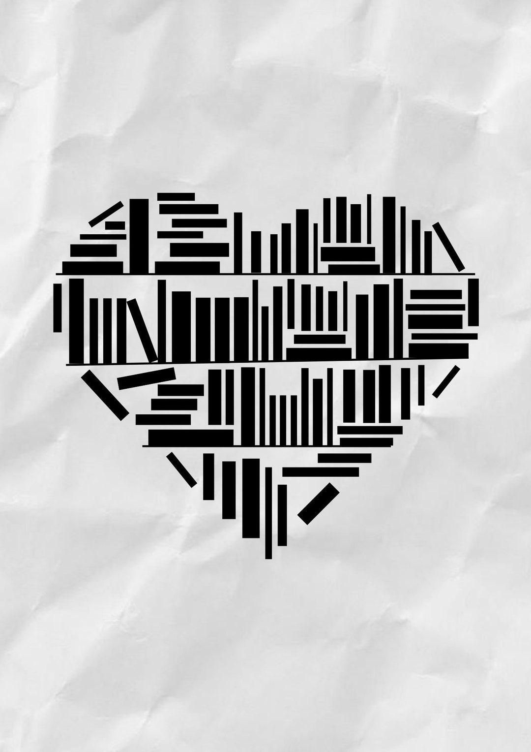 Heart of Books Svg Png Pdf - Etsy