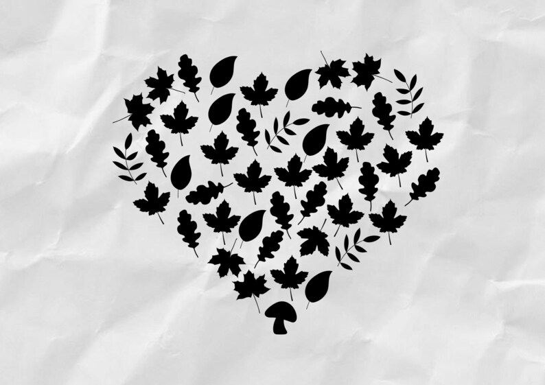 Heart of Fall Leaves SVG Cut File - Perfect for Autumn Crafting - Etsy