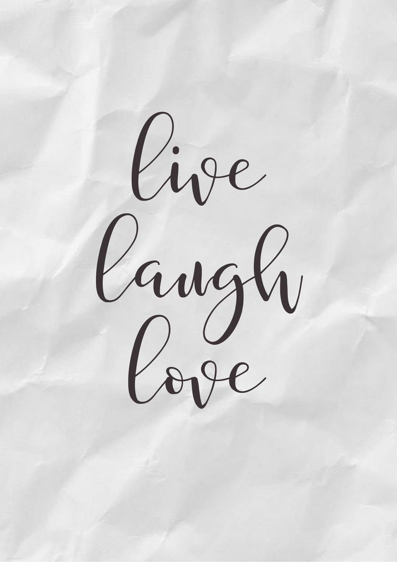 Live Laugh Love SVG Cut File - Inspirational Design for Crafting ...