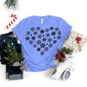 Snowflake Heart SVG Cut File - Elegant Winter Holiday Design - Etsy