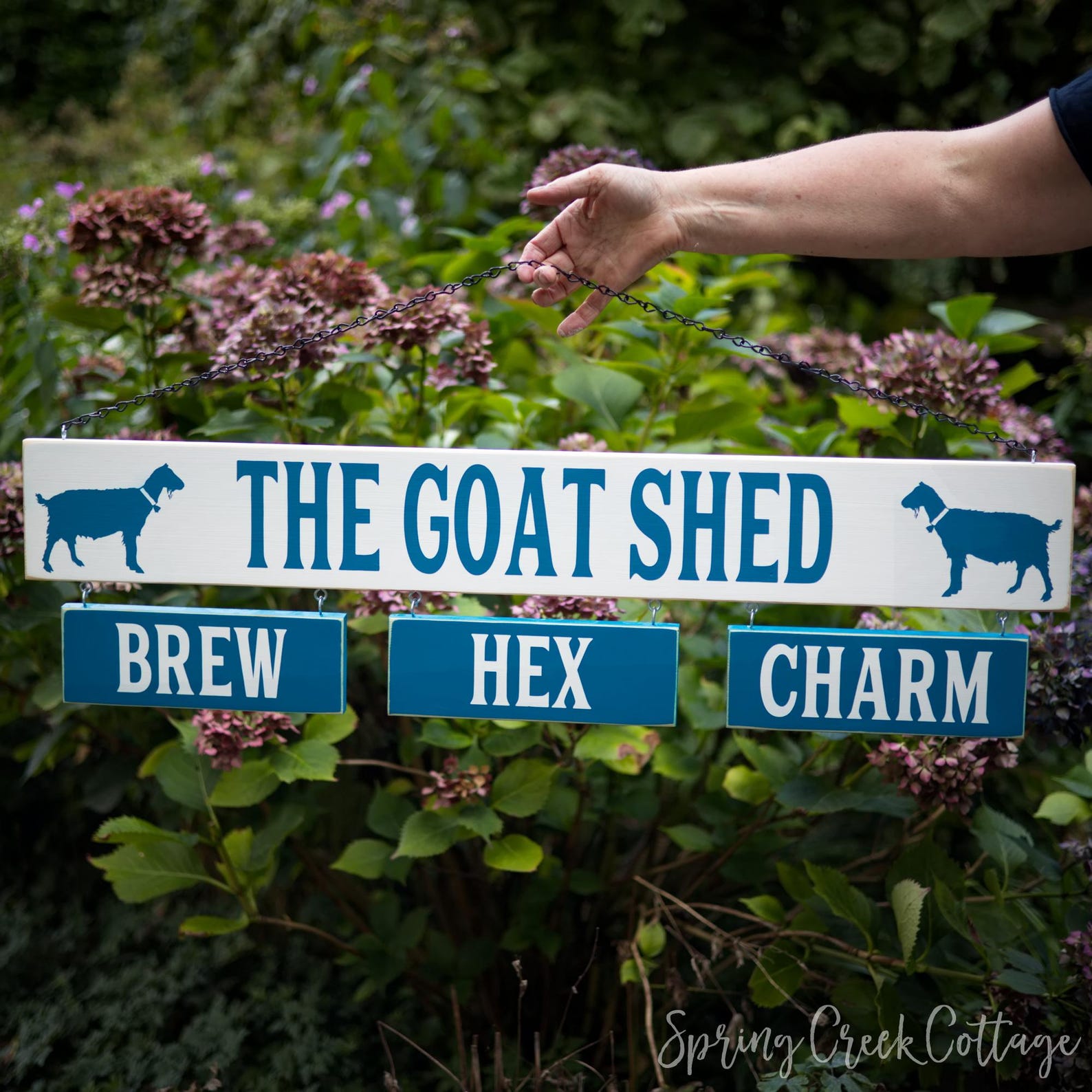 Personalized Goat Sign Set: Hand-painted Rustic Wood Farm Decor - Etsy