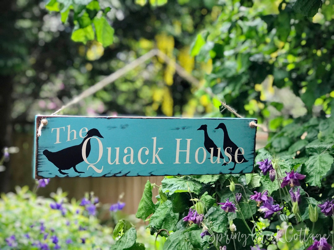 Hand-painted the Quack House Sign is Beautifully Handcrafted on A ...