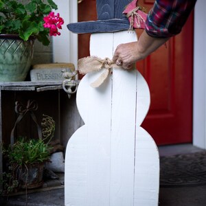 Rustic Wood Snowman Mr. Frost Primitive Winter Decor Beautifully ...