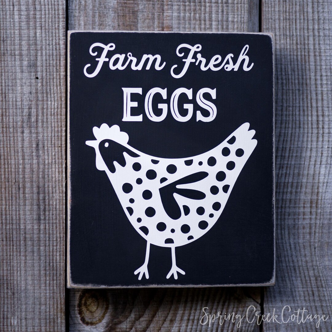 Farm Stand Signs Farm Fresh Eggs 6.5x8 Custom Rustic Wood Signs for ...