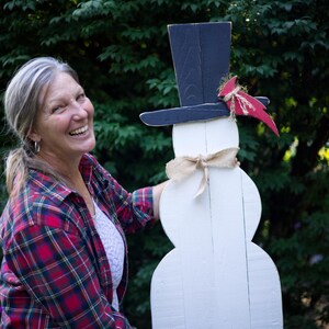 Rustic Wood Snowman Mr. Frost Primitive Winter Decor Beautifully ...