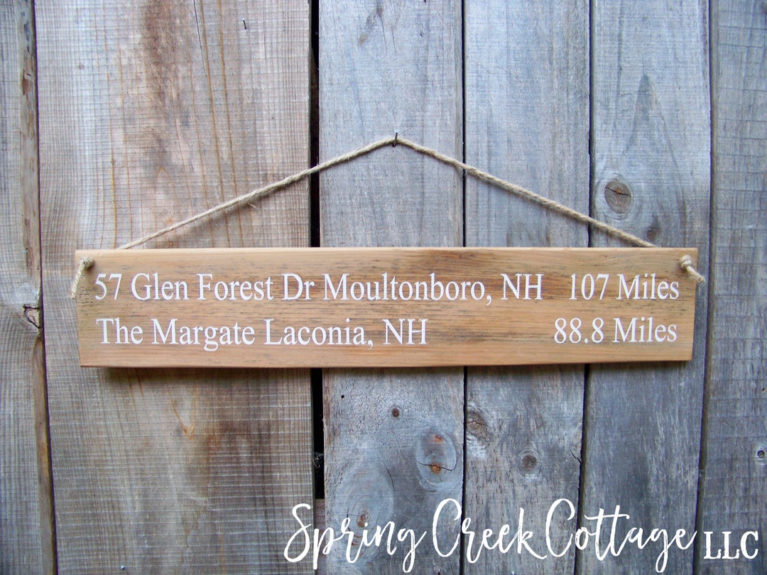 Custom Directional Sign Personalized Wood Travel Sign With Your ...