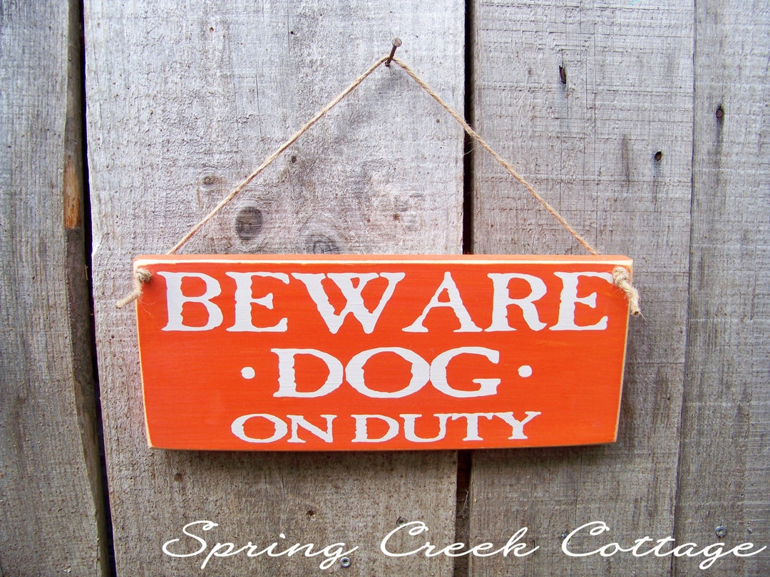 Hand-painted Custom Sign Beware of Dog Beautifully Handcrafted on a ...