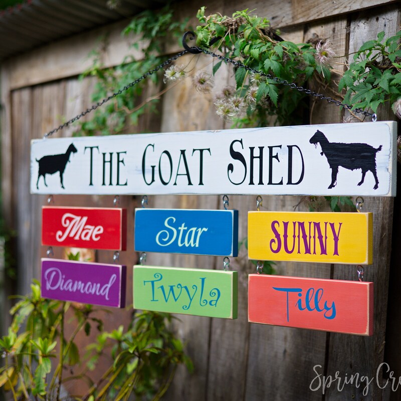 Custom Barn Sign Goats - Etsy