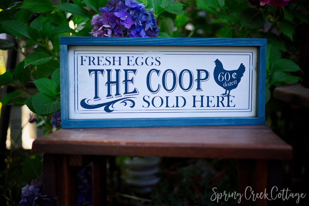 Hand-painted Wood Chicken Sign: Rustic Farmhouse Decor - Etsy