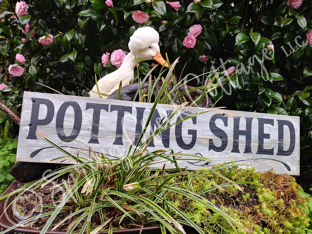 Rustic Potting Shed Sign, Outdoor Sign, Rustic, Plank Sign, Handmade ...