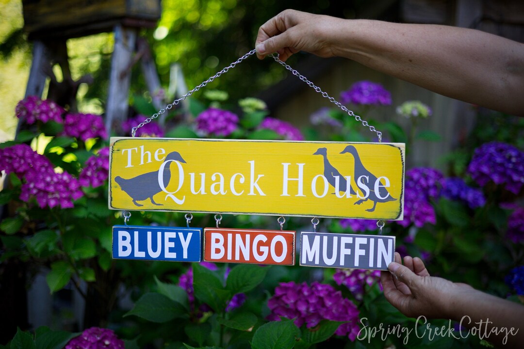 Personalized Duck Sign Set: Hand-painted Rustic Wood Coop Decor - Etsy