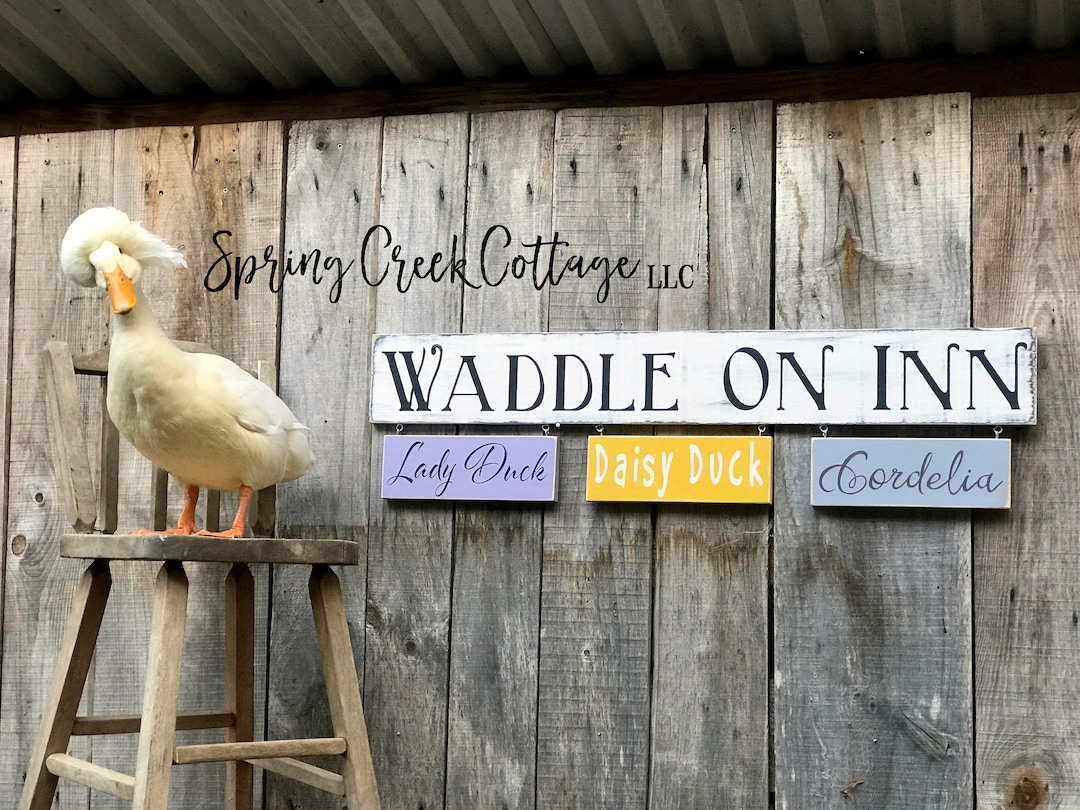 Personalized Coop Sign Set Waddle on Inn is Beautifully Handcrafted on ...