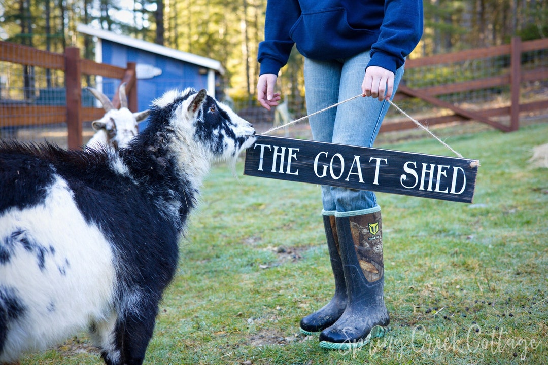 The Goat Shed Custom Hand-painted Wood Sign Beautifully Handcrafted on ...