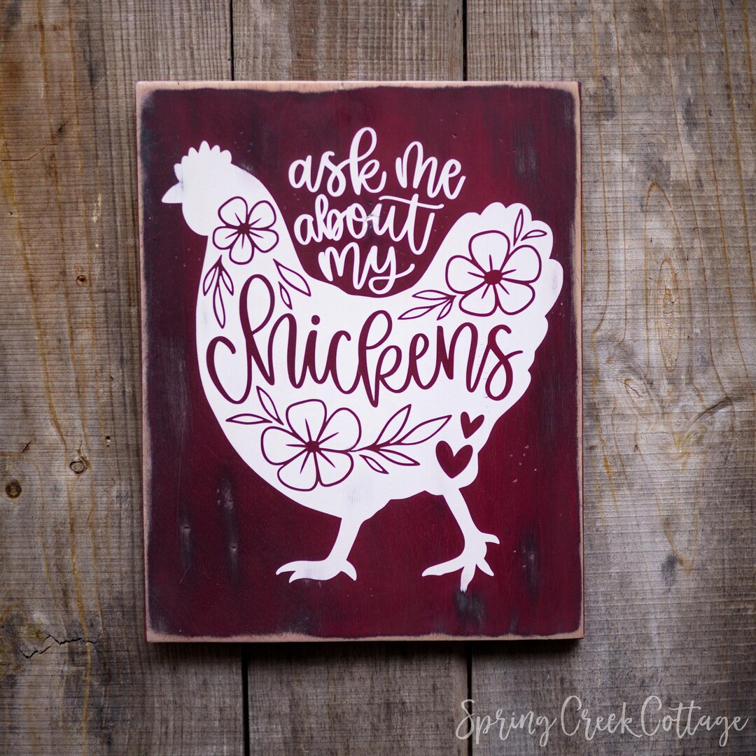 Hand-painted Chicken Coop Sign: Rustic Barnwood Hen House Decor - Etsy