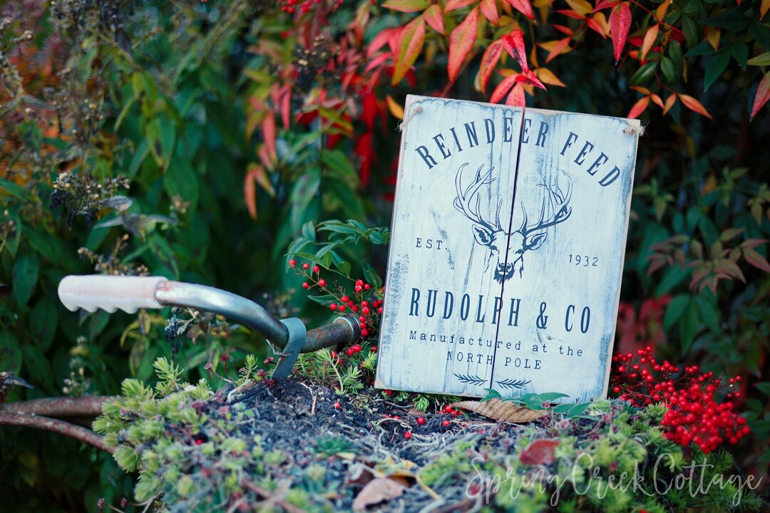 Rudolph & Co Reindeer Feed Wood Sign Beautifully Hand-painted - Etsy