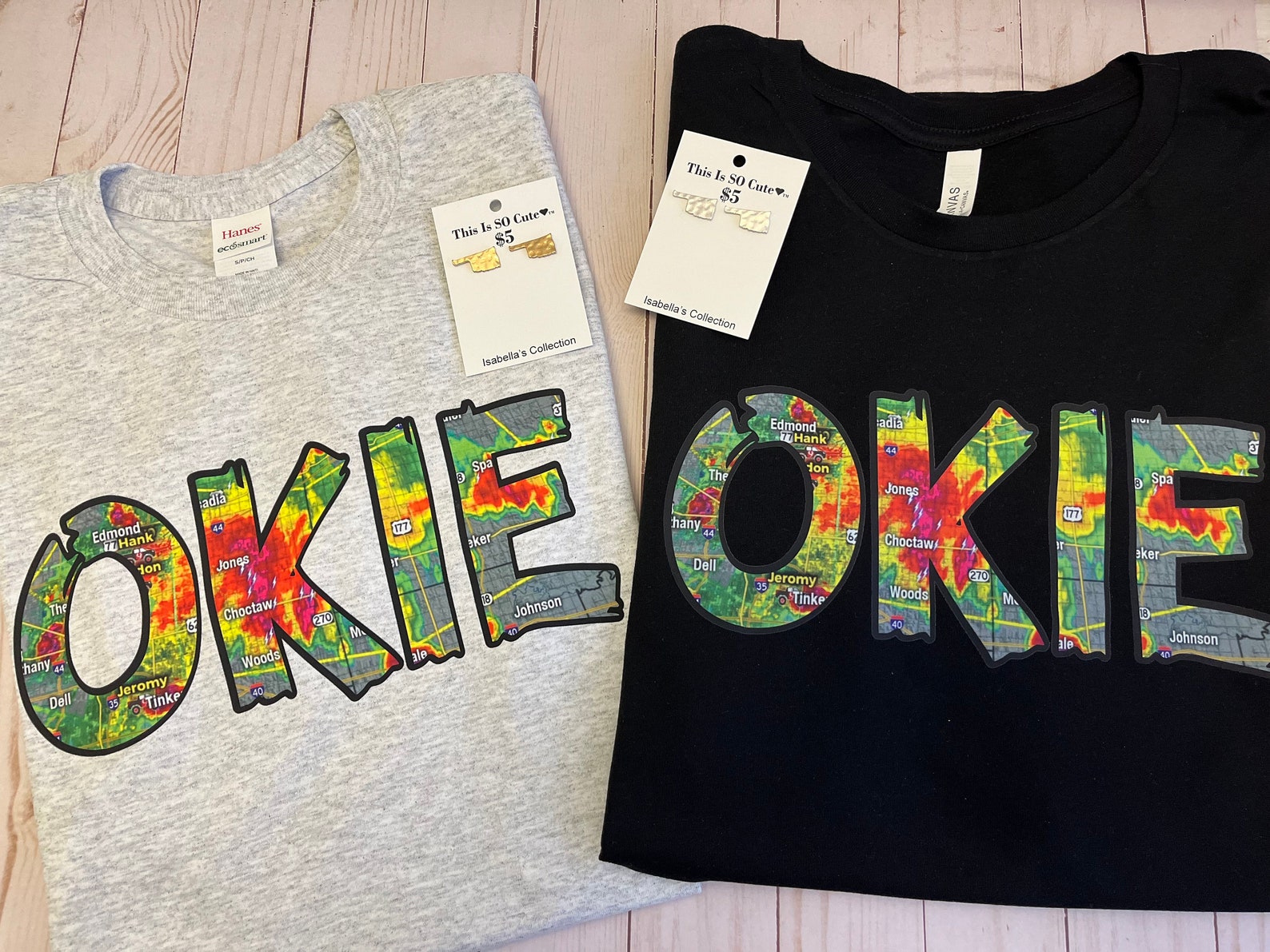 OKIE Weather Map T-shirt - Etsy