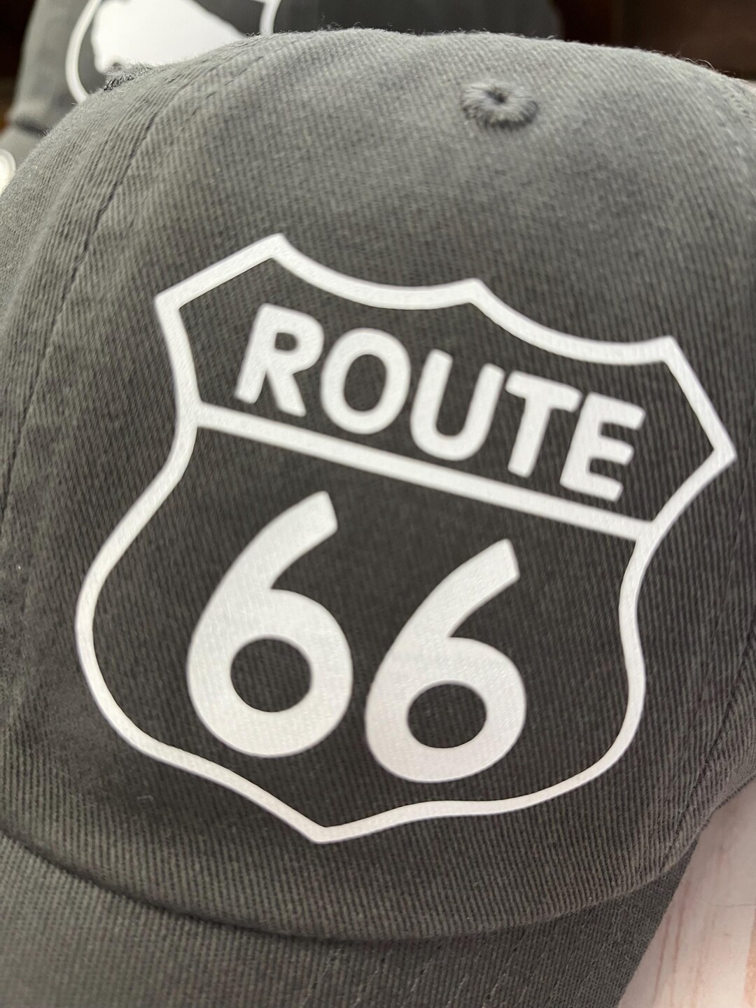 Washed Dad Hat With Route 66 Ink - Etsy