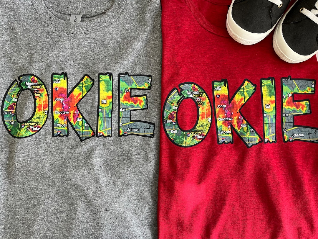 OKIE Weather Map T-shirt - Etsy