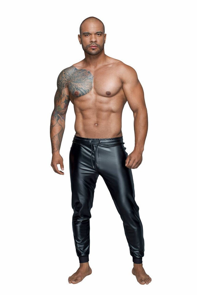 Sexy Men's BDSM Trousers Treggings Bondage Fetish Wet Look Black Exotic ...