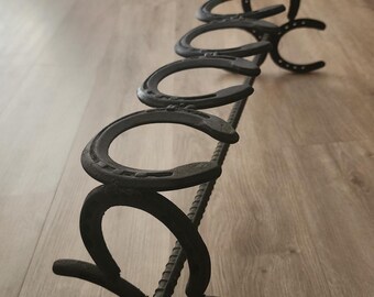 Custom Metal Horse Shoe Boot Rack - Etsy