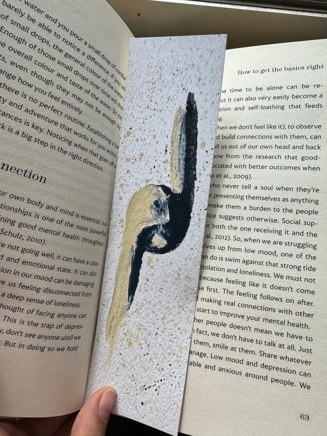 Yin Yang Balance Bookmark Black and White Bookmark Aesthetic Bookmark ...