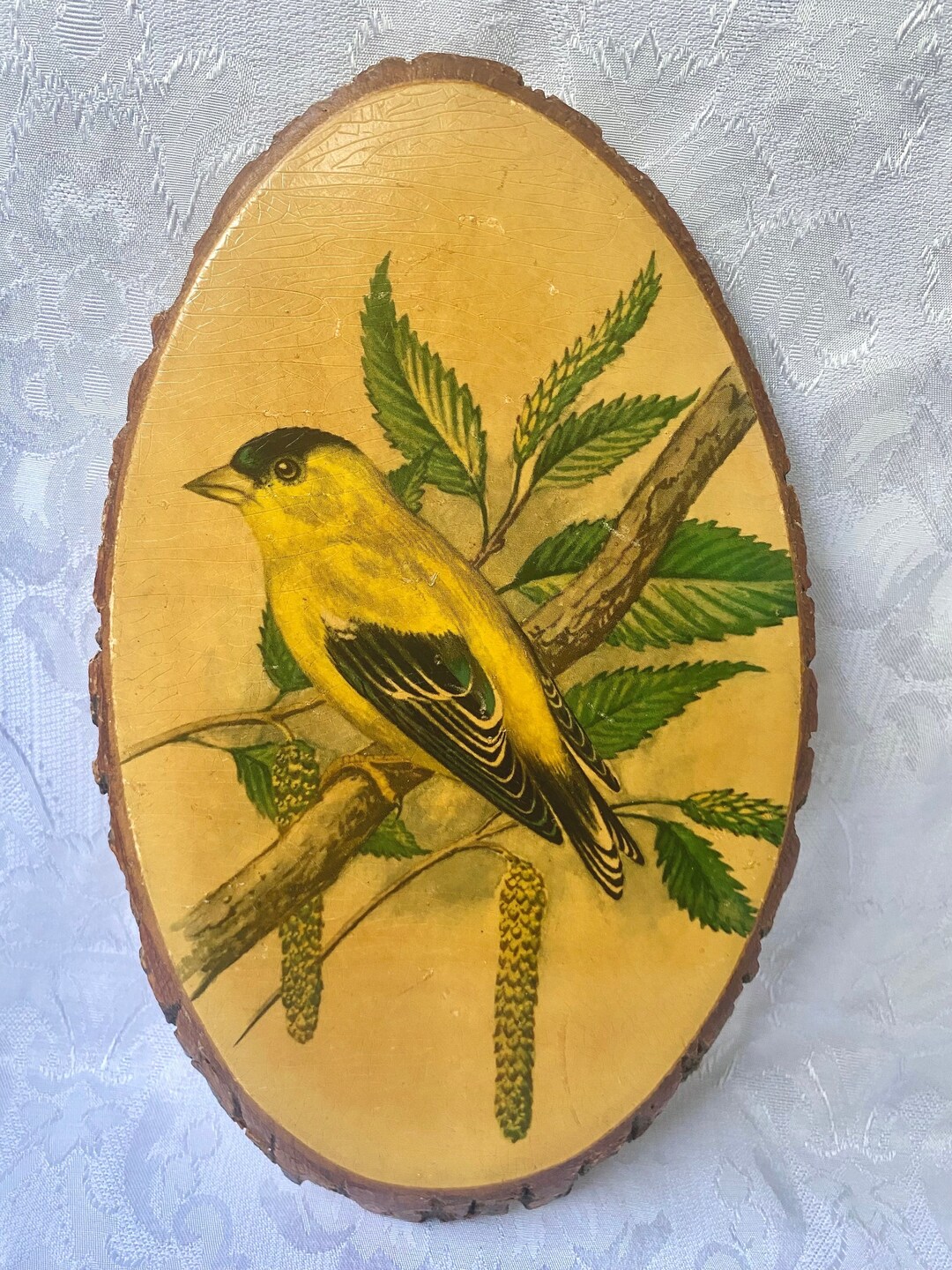 Vintage Yellow Bird Donald Art PH Gonner Art on Wood - Etsy